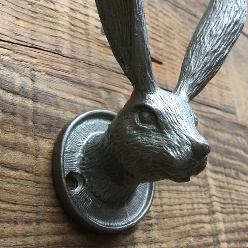 Pewter Hare Coat Hook Rabbit Wall Sculpture Vintage Metal Retro Antique ...
