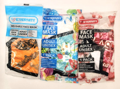 3Pack Eternity Washable/Reusable Face Mask Adult Holiday - Halloween ...