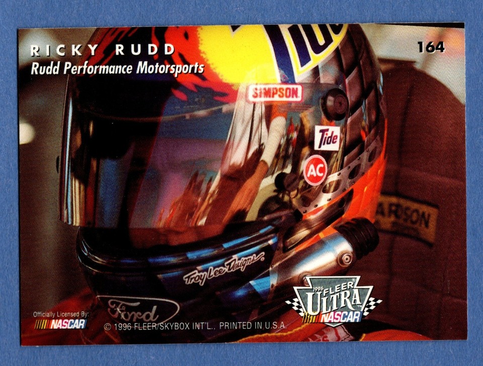 Ricky Rudd "Road Warriors" 1996 Fleer Ultra Nascar Card #164 Rudd ...