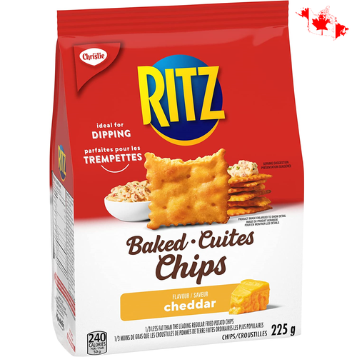 Christie Ritz Baked Chips Crackers Cheddar Cheese Flavour 225g Crispy ...