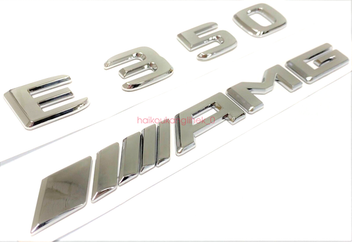 CHROME E350 + AMG FIT MERCEDES E350 REAR TRUNK EMBLEM BADGE NAMEPLATE ...