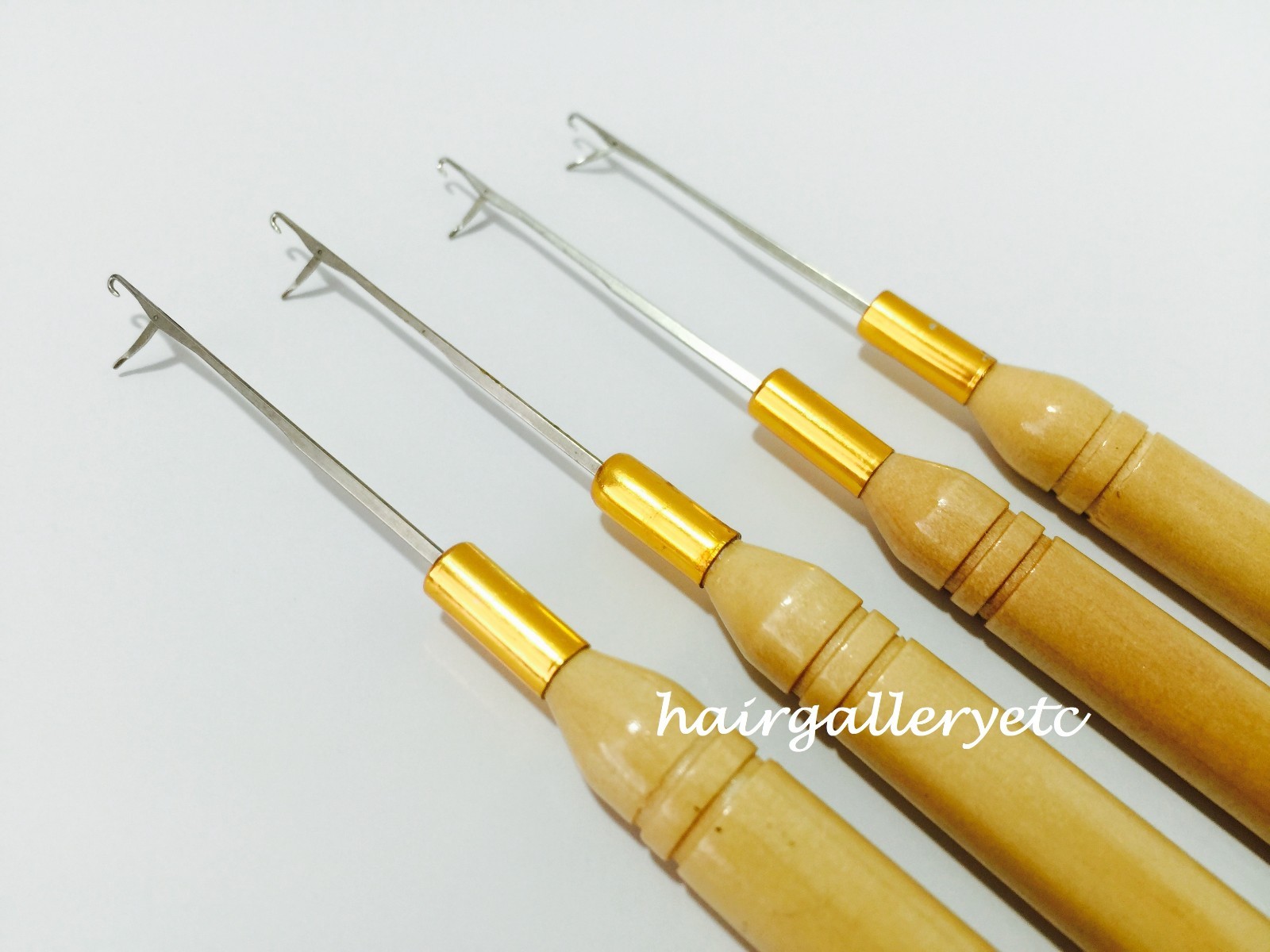 4 Hook Pulling Needle for i tip hair extension micro rings latch hook ...