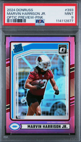 2024 PANINI DONRUSS 393 MARVIN HARRISON JR. OPTIC PREVIEW-PINK ROOKIE ...