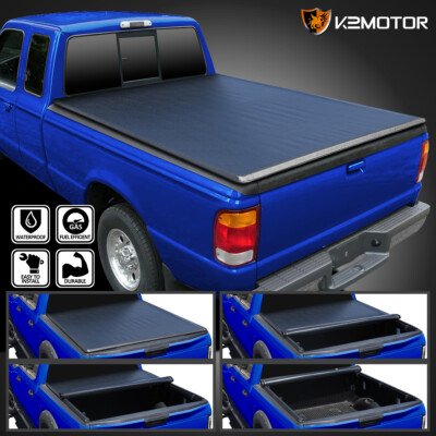 Fits 1993-2011 Ford Ranger Flareside 6FT Bed Soft Vinyl Roll Up Tonneau ...