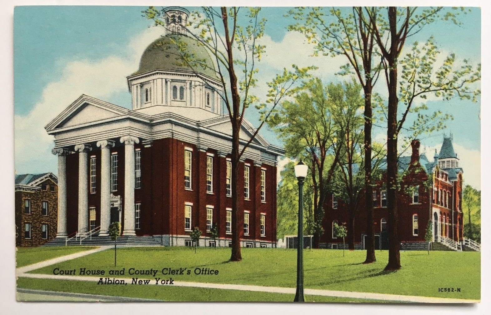 NY Postcard Albion New York Court House and County Clerk Office ...