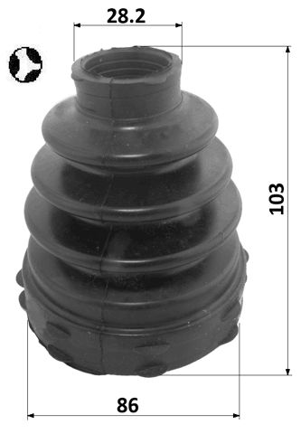 Boot Inner Cv Joint Kit 86X103X28.2 Febest 2515-BOX3DT Oem 3287.C3 | eBay