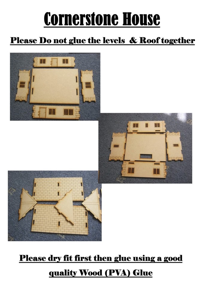28mm House Laser Cut MDF Building Scenery Modular Infinity Bolt Action ...