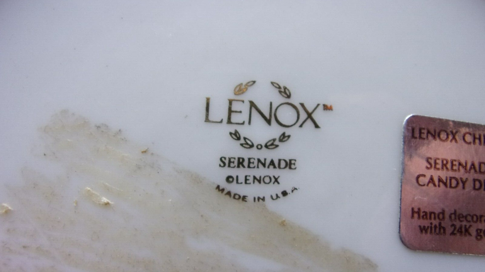 Vintage Lenox Serenade Candy Dish, Bird with Flowers, 24k Gold Trim ...