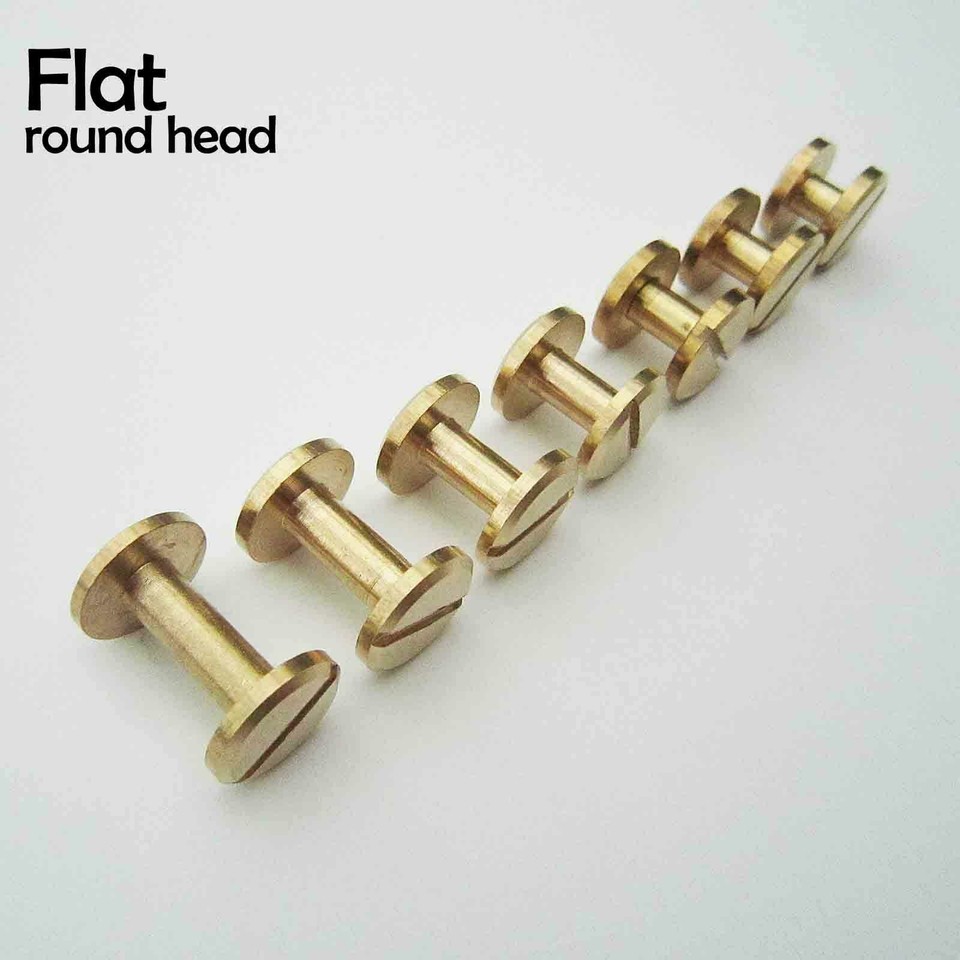 10/20/50Pack Stud Bind Rivet Brass for Leather Belt Wallet Chicago ...
