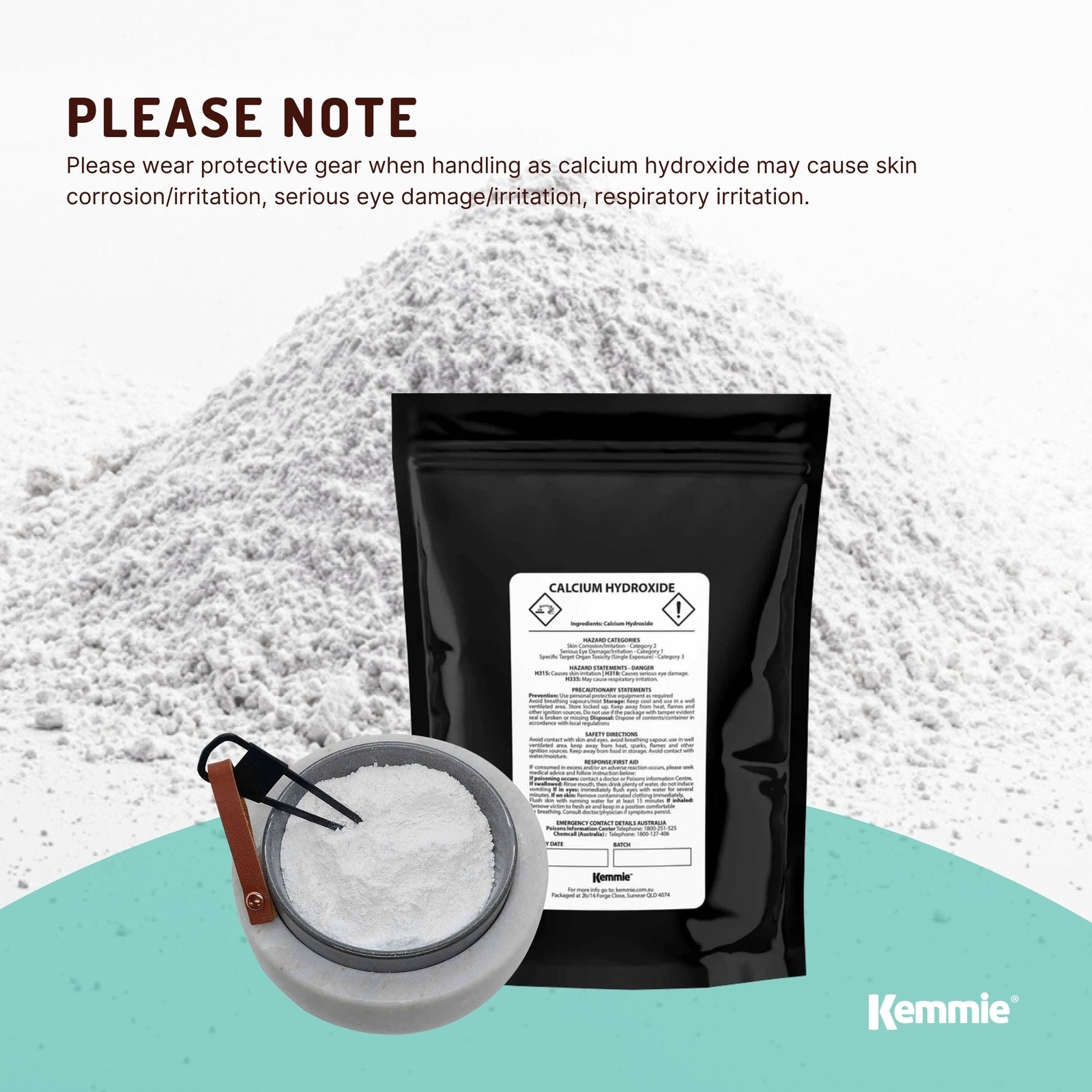 5Kg Food Grade Calcium Hydroxide Powder - FCC Hydrated Slaked Pickling ...