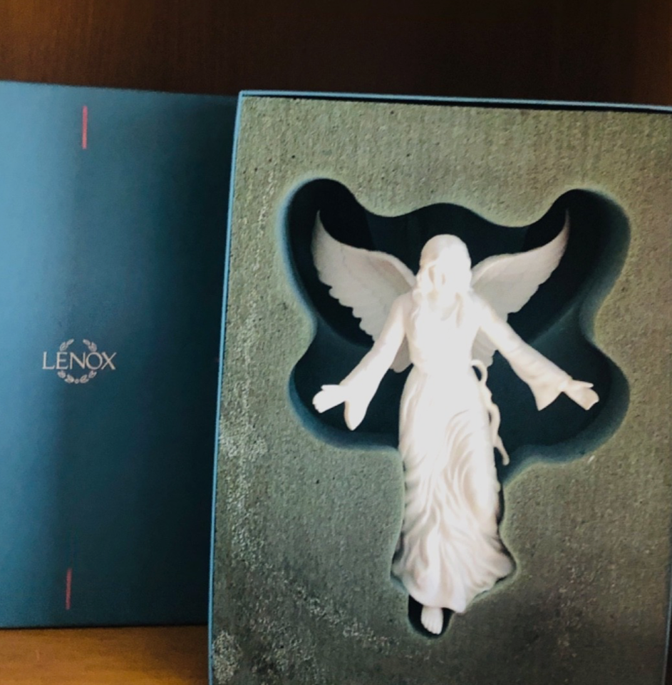 Vtg Lenox Renaissance Angel Bisque Christmas Tree Topper Ornament ...