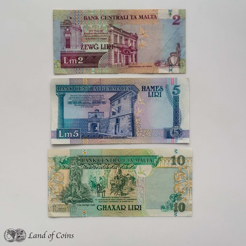 MALTA: Set of 3 Maltese Lira Banknotes. | eBay