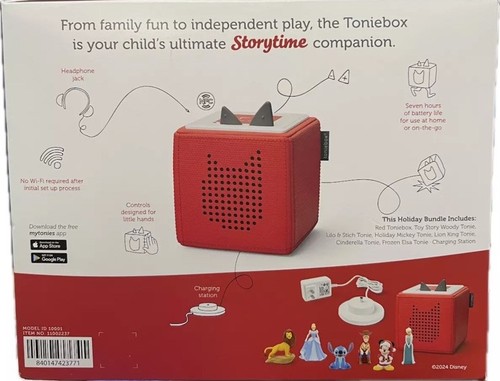 TONIES Disney Audio Music Player BUNDLE Toniebox 6 Characters Tonie Box ...
