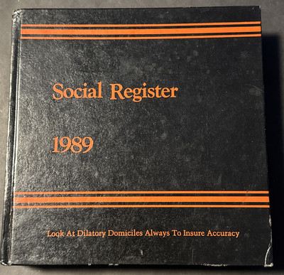 1989 Social Register Hardcover Book | eBay