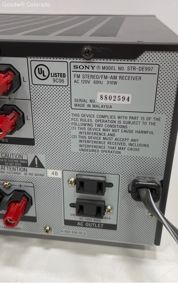 Sony STR-DE997 FM/AM Receiver Digital A/V Control Center | eBay