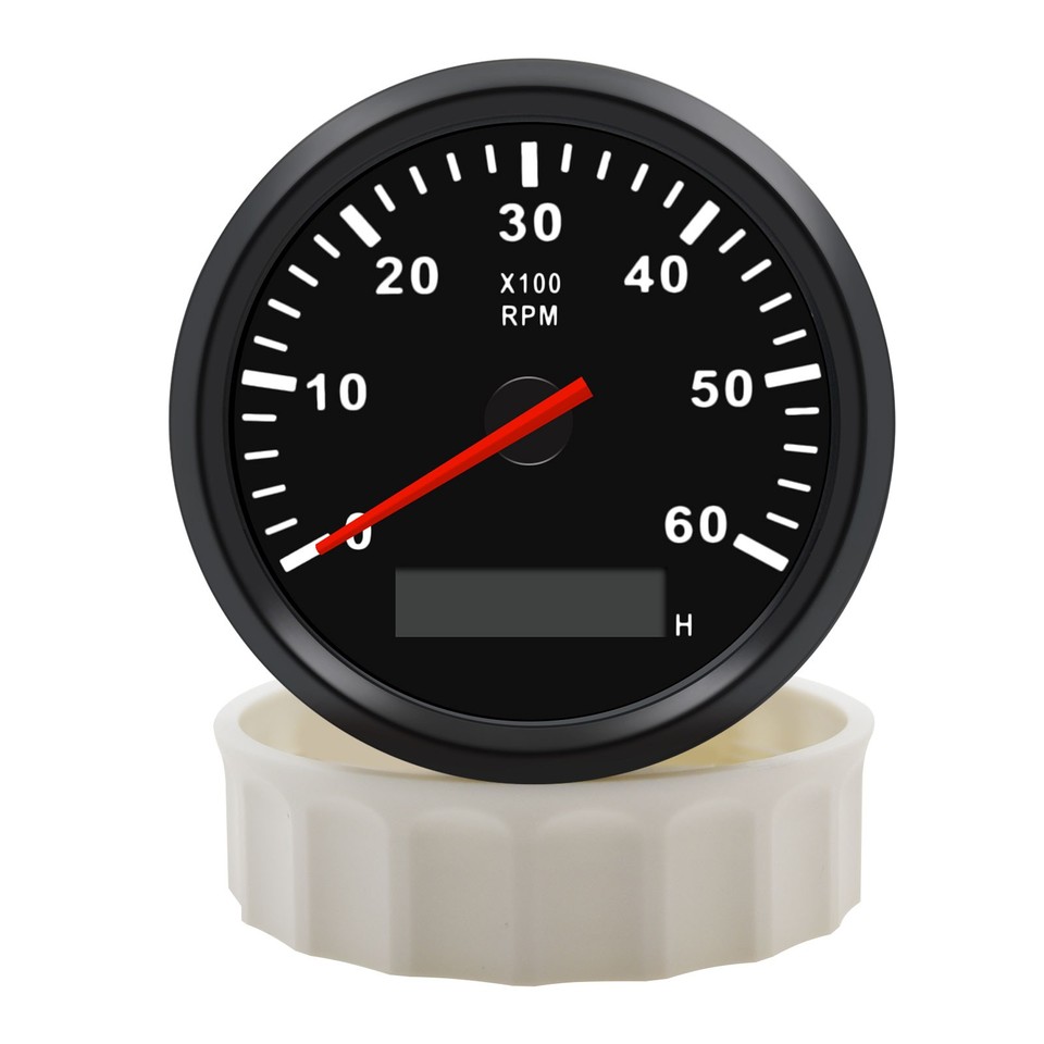 85mm Marine RPM Tachometer Gauge LCD Tacho Hour Meter for Boat 0 ...