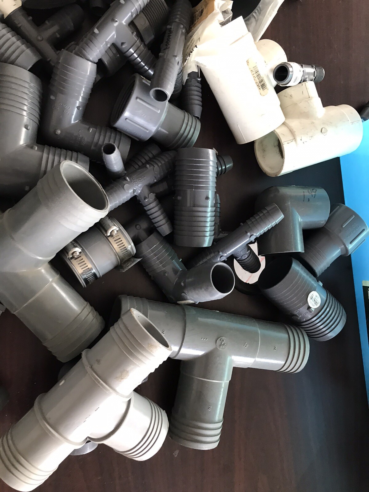 Misc Lot Of Pvc Plumbing Pieces Parts T | eBay