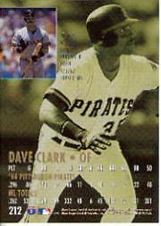 1995 Ultra Pittsburgh Pirates Baseball Card #212 Dave Clark | eBay