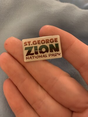 Vintage St George Zion National Park Silver Tone Enamel Lapel Pin (GW3 ...