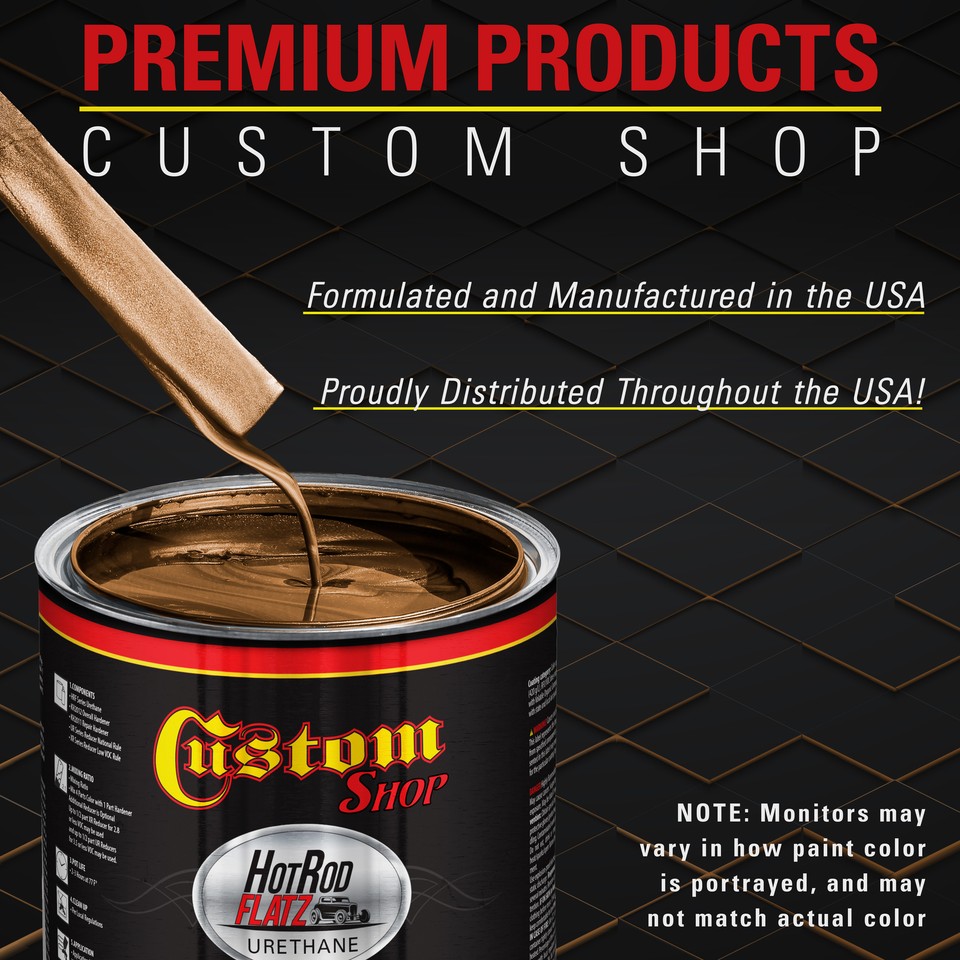 HOT ROD FLATZ Firemist Copper Gallon Kit URETHANE Flat Auto Car Paint ...