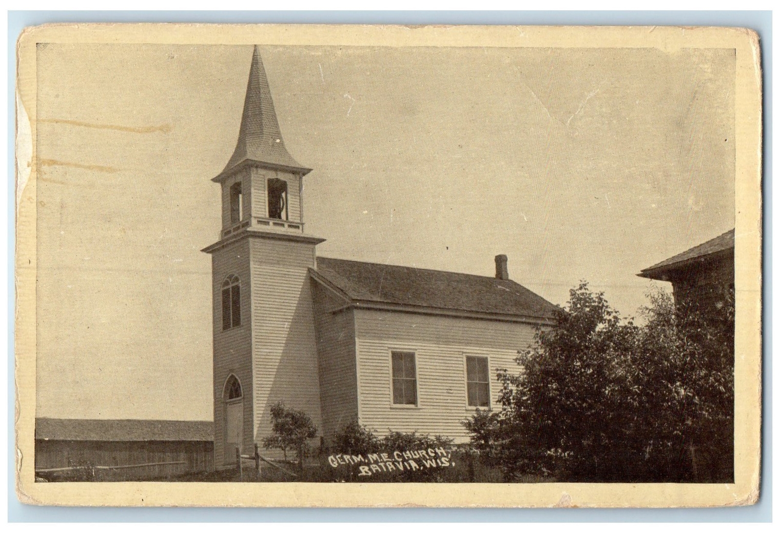 c1920's German Methodist Episcopal Church Building Batavia Wisconsin WI ...