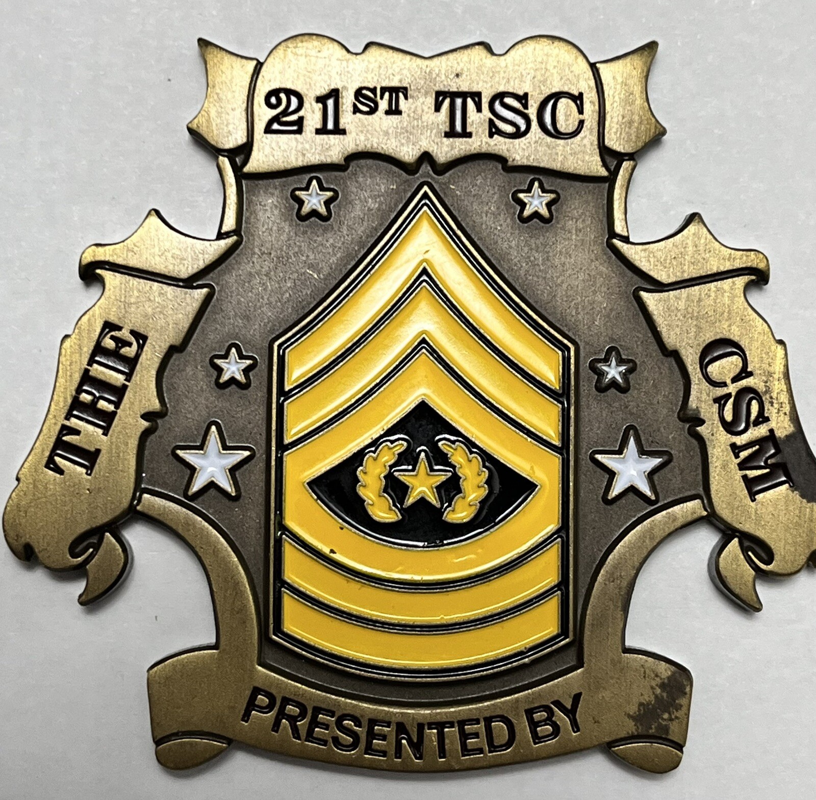 AUTHENTIC 21st TSC KAISERSLAUTERN GERMANY CSM SERGEANT MAJOR RARE ...