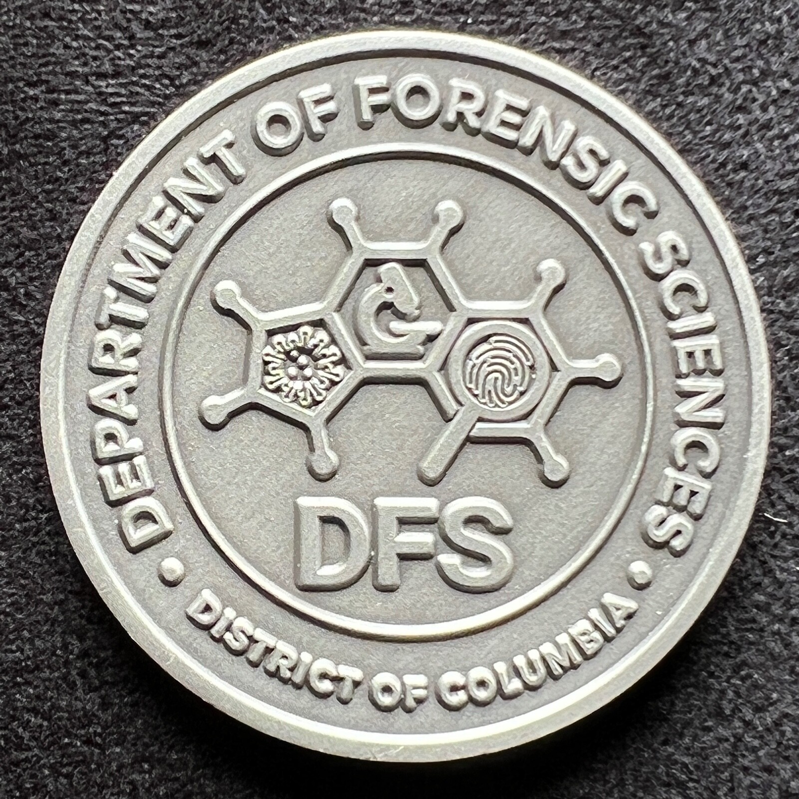 District of Columbia Department of Forensic Sciences DFS Challenge Coin ...