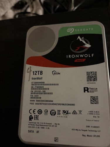 Seagate IronWolf 12TB NAS Internal HDD 3.5in SATA 7200 RPM ...
