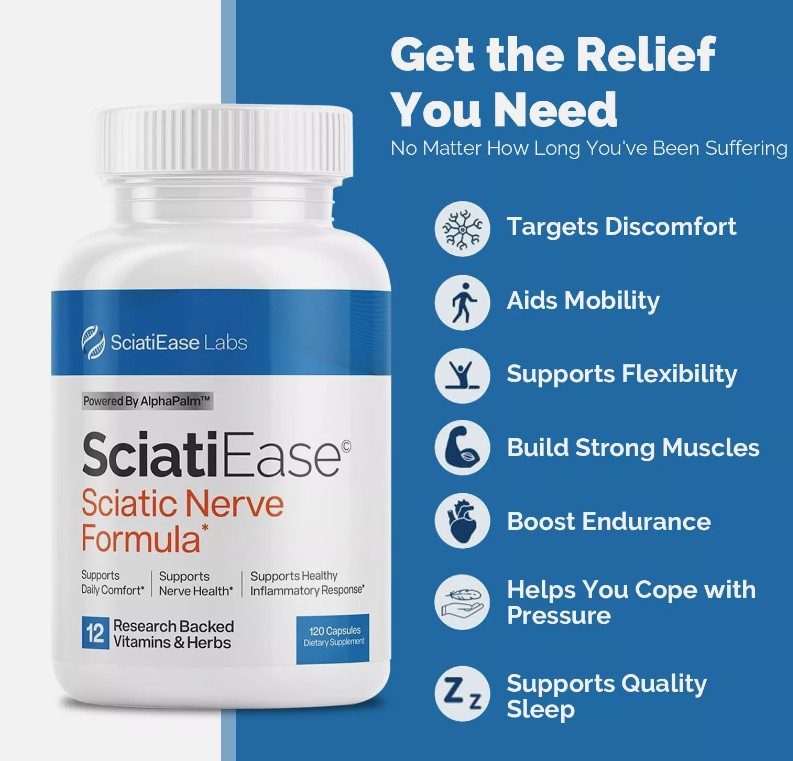 3Pack SciatiEase Labs Sciati Ease Sciatic Nerve Formula 120 Cap NEW Exp ...