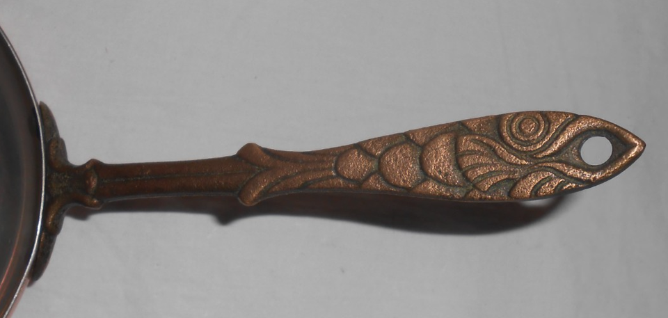 Vintage RARE Unique Copper Skillet Frying Pan with Fish Handle 6" VERY ...