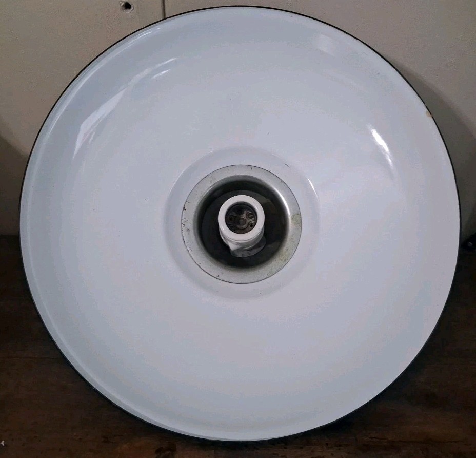 Vtg Green Ceramic 14 Inch Shop/Barn Light. Parts Only. Not Original ...