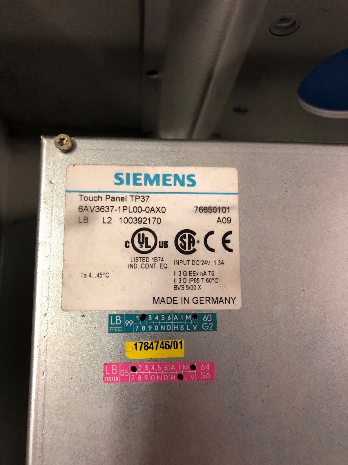 Siemens TP37 6AV3637-1PL00-0AX0 with Strongarm Enclosure | eBay
