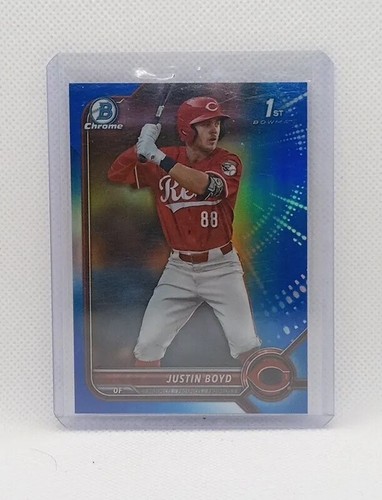 2022 Bowman Draft Blue Holo /150 Justin Boyd #BDC-13 Cincinnati Reds | eBay