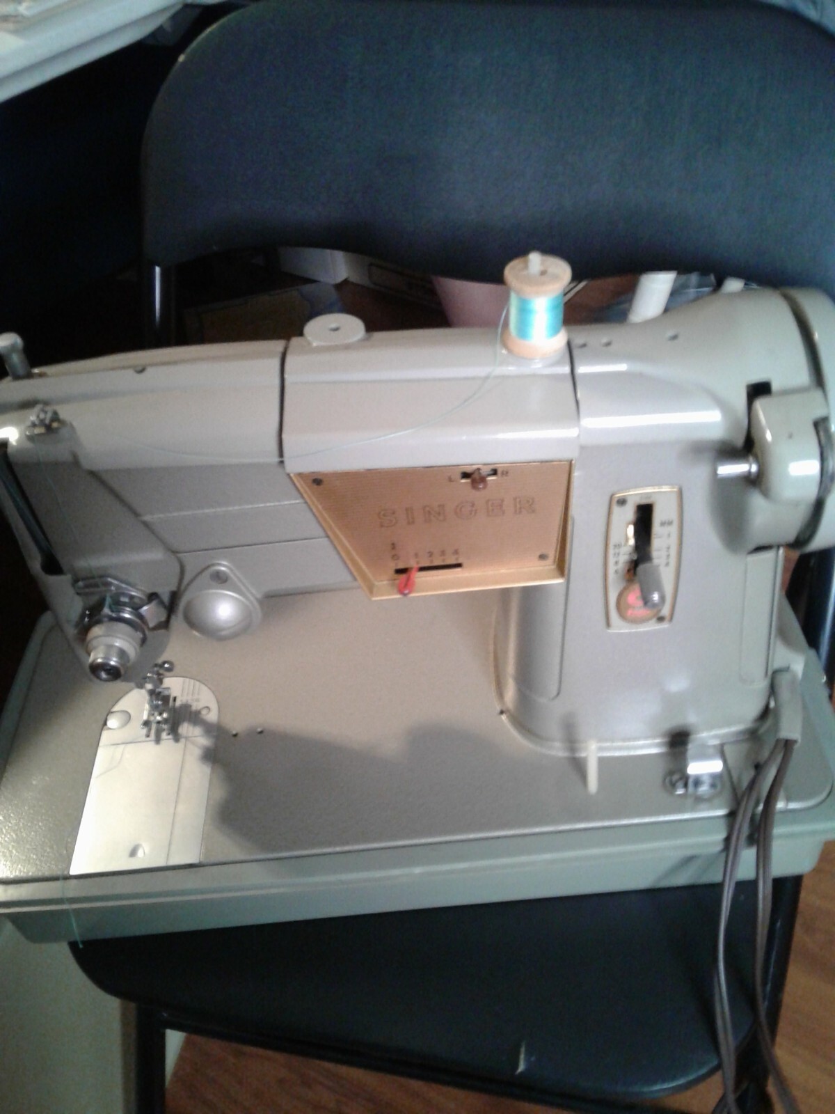 Vintage Singer 329K Sewing Machine 13608M Works Foot Pedal & Case ...