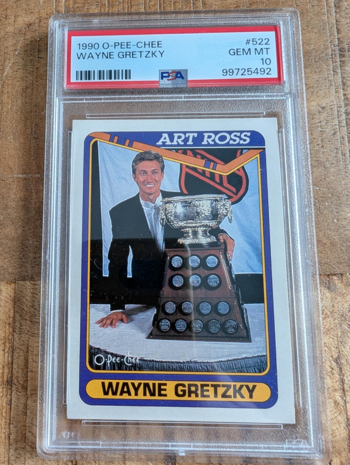 1990-91 O-PEE-CHEE ART ROSS TROPHY WAYNE GRETZKY # 522 PSA 10 GEM MINT ...