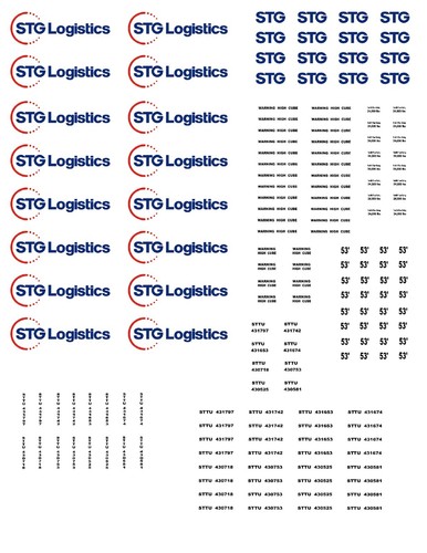 HO Scale Container Decals. " STG Logistics " | eBay