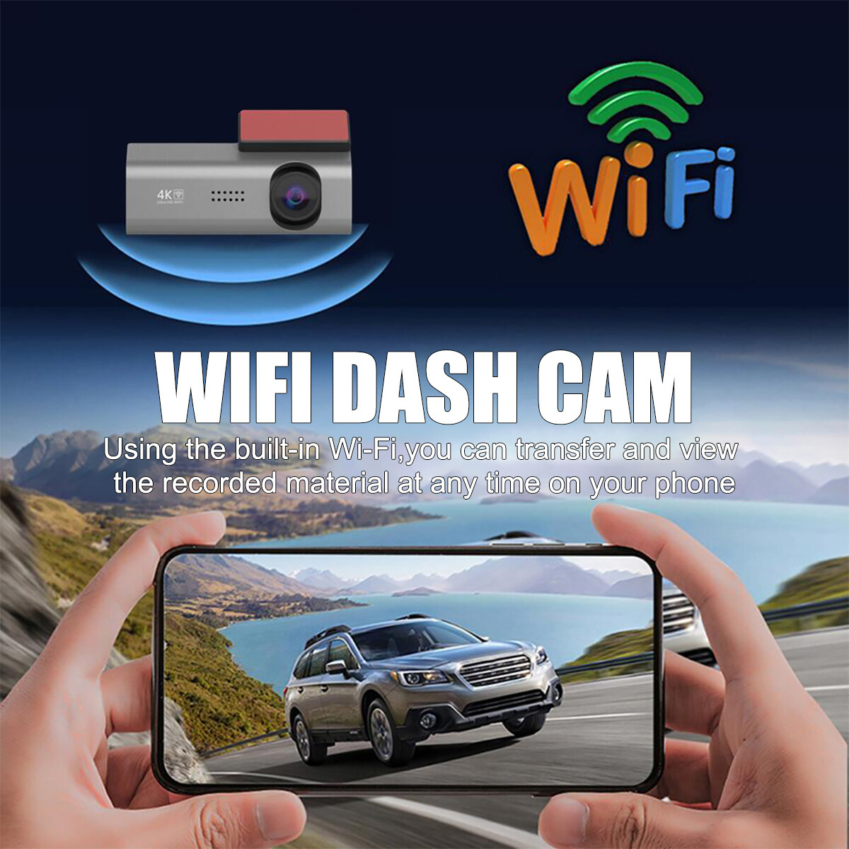HD 4K Car Wifi Dash Cam DVR G-Sensor Night Vision Driving Video ...