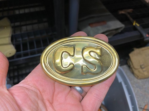 CIVIL WAR CS CSA CONFEDERATE ENLISTED FIELD BELT OVAL FIELD GEAR AMMO ...