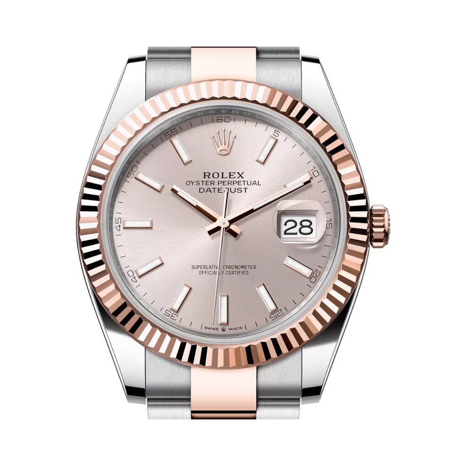 Rolex Datejust 126331 Oyster Perpetual 18K Everose Gold 41Mm Sundust ...