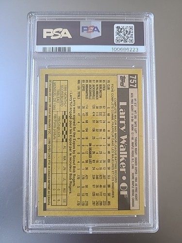 Larry Walker 1990 O-Pee-Chee #757 PSA 9 | eBay