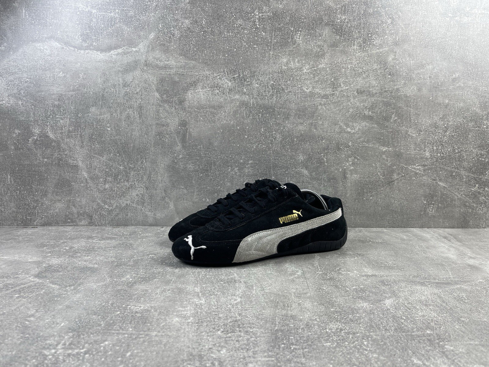 Rare! Vintage PUMA Speed Cat Suede 00s Black Sneakers… - Gem