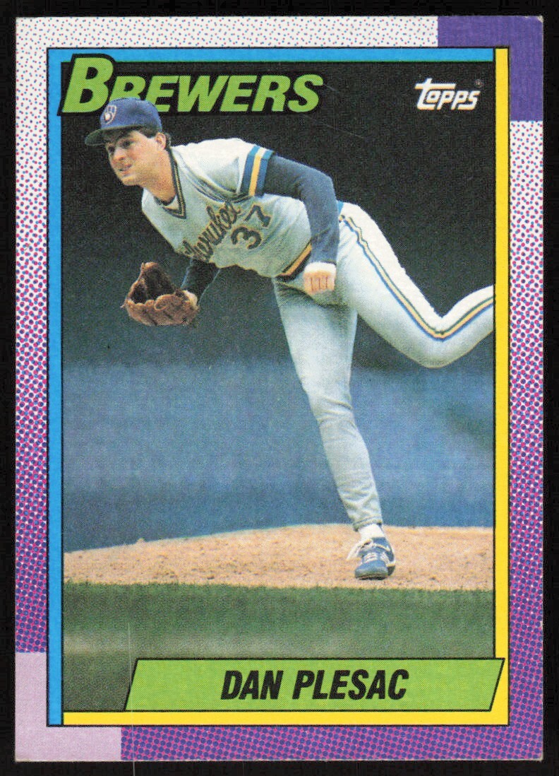 1990 Topps #490 Dan Plesac Milwaukee Brewers | eBay