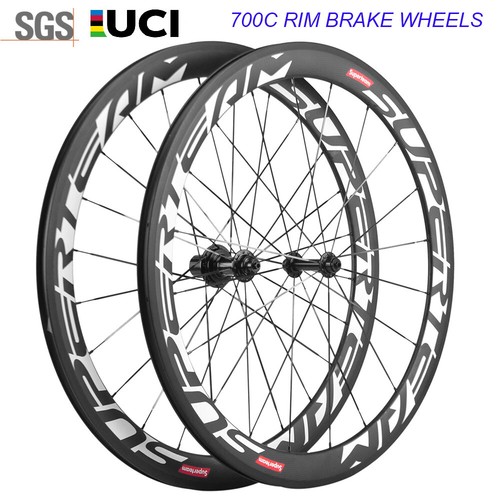700C Bicycle Wheelset 50mm Road Racing Carbon Wheelset Clincher USA In ...