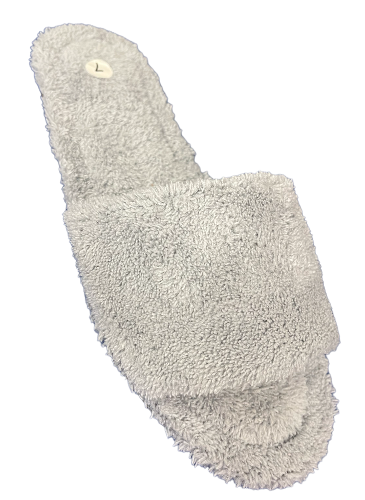 LADIES WOMENS OPEN TOE TOWELLING MULE SLIPPERS SLIP ON SLIDERS SIZE 3 ...