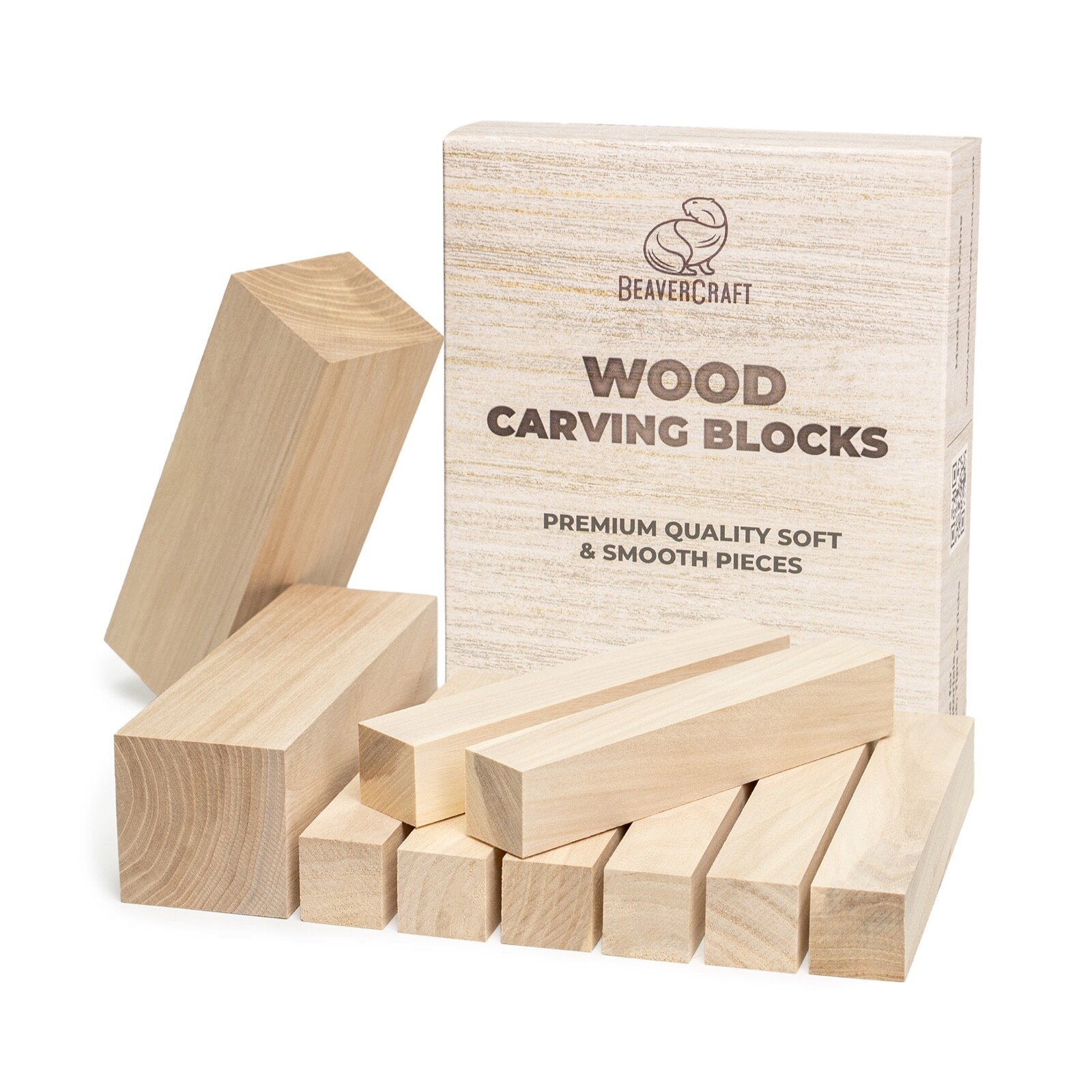 Set of Elm Wood Carving Blocks BW10 BeaverCraft | eBay