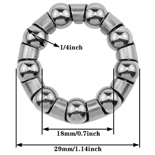 4PCS Bike Ball Crank Bearing Retainers 1/4“x 9 Balls Bicycle Bottom ...