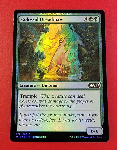 1x Colossal Dreadmaw | FOIL | M19 Core Set 2019 | MTG Magic Cards | eBay