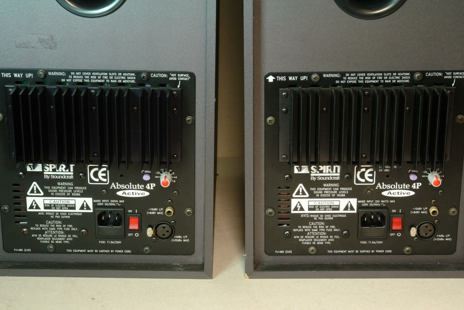 Pair of Soundcraft Spirit Absolute 4P Active Powered Studio Monitors ...