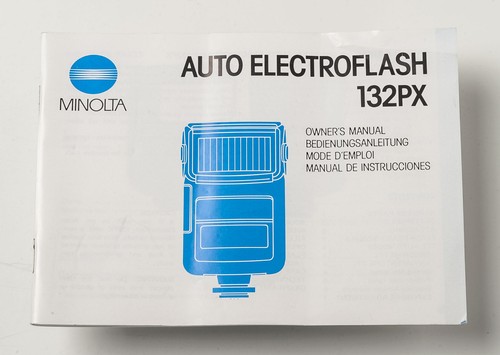 Manual de Uso Minolta Coche Electroflash 132PX 132Px 132-PX ...