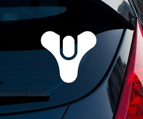 Destiny Logo Indoor Outdoor Matte White Vinyl Decal 3"x2.8" | eBay
